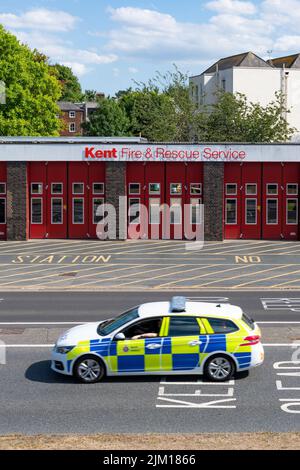 The Kent Fire and Rescue Service station in Hythe, Kent Stock Photo - Alamy