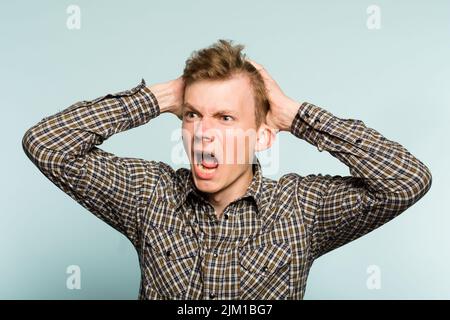 emotional breakdown desperate man distress emotion Stock Photo - Alamy