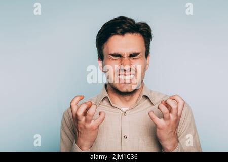 anger rage hatred infuriated man baring teeth Stock Photo - Alamy