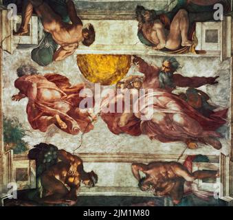 Michelangelo, Creation of the Sun, Moon, and Plants - Michelangelo ...