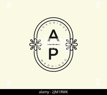 AP initial wedding monogram logo design Stock Vector Image & Art - Alamy