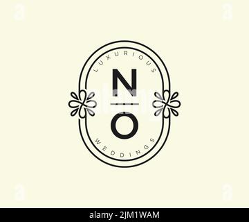 Initial Monogram Letter NO Logo Design Vector Template. NO Letter Logo ...