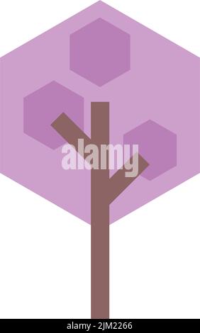 Tree icon vector hexagon geometric symbol for nature, ecology and ...
