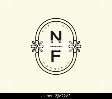 NF initial wedding monogram logo design Stock Vector Image & Art - Alamy