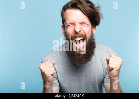 anger fury emotional breakdown enraged man scream Stock Photo - Alamy