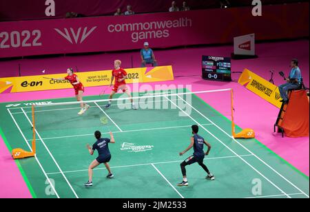 England’s Callum Hemming and Jessica Pugh during the Mixed Doubles ...