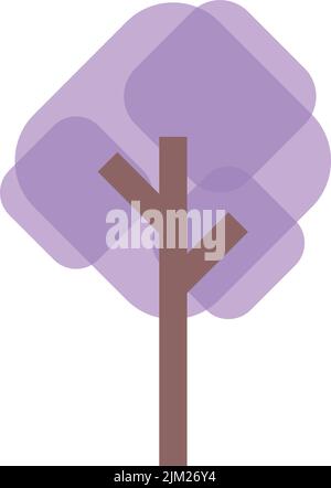 Tree icon vector rhombus geometric symbol for nature, ecology and ...