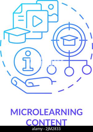 Microlearning blue gradient concept icon Stock Vector Image & Art - Alamy
