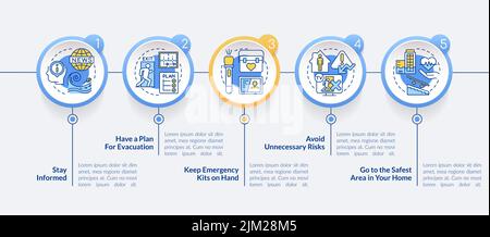Disaster preparedness circle infographic template Stock Vector Image ...