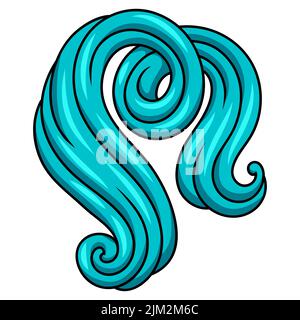 Wave line curl. Color striped texture. Swirly abstract fur or hair ...