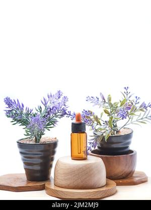 Essential oil bottle mockup for medical, eye or skin health. Isolated ...