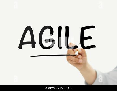 Hand writing sign Agile, Conceptual photo iterative approach to ...
