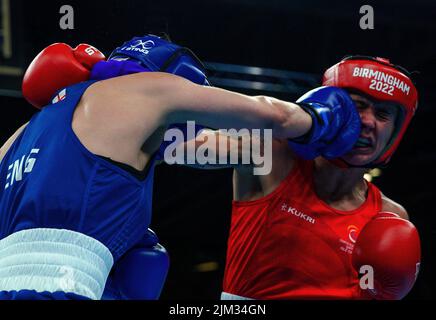 Isle of Mann's Jade Burden and England's Gemma Paige (blue) Richardson in the Women's Light (57 ...
