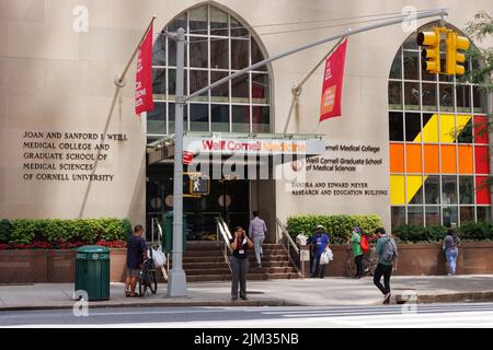 entrance to Weill Cornell Medical College on York Avenue on the Upper ...