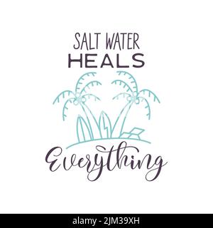 Beach Summer signs quote design - Seas and Greetings. Holiday ...