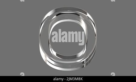 0 zero number gold silver glass crystal anniversary 3d render ...