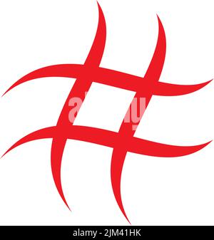 Hash tag logo design inspiration vector icon template Stock Vector ...
