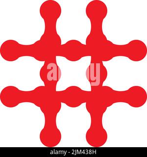 Hash tag logo design inspiration vector icon template Stock Vector ...