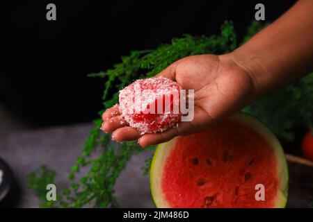 watermelon summer cool dessert recipe Stock Photo - Alamy