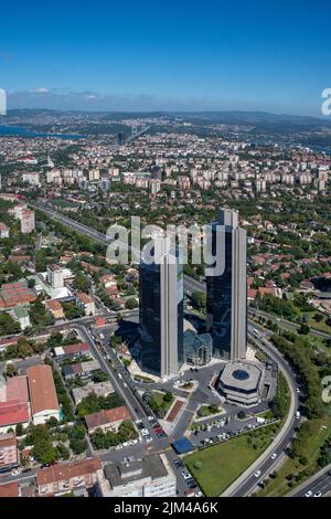 View of Istanbul seen from the tallest building in Turkey Stock Photo ...