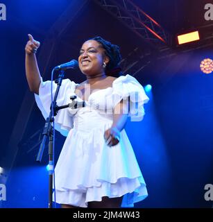 Singer & songwriter Amahla performs at the Bristol Harbour Festival ...