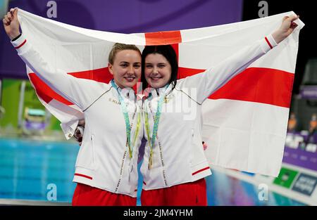 England’s Lois Toulson with her Silver Medal after the Women’s 10m ...
