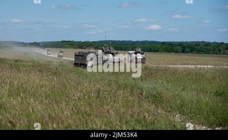 British Army Viking BVS10 Amphibious Armoured All-Terrain Vehicle Stock ...
