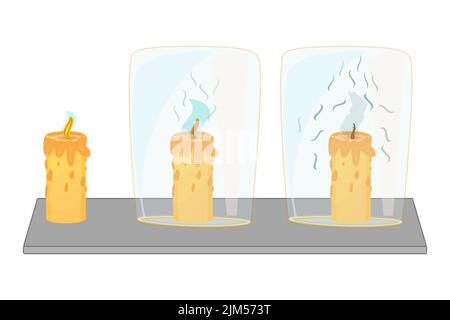 Vector illustration of a vacuum candle experiment Stock Vector Image & Art - Alamy
