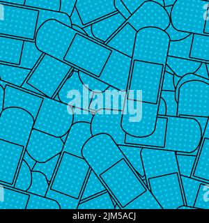 Medicine plaster seamless cartoon patch pattern for clothes print and ...