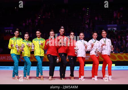 England’s Marfa Ekimova with her Gold Medal after the Individual All ...