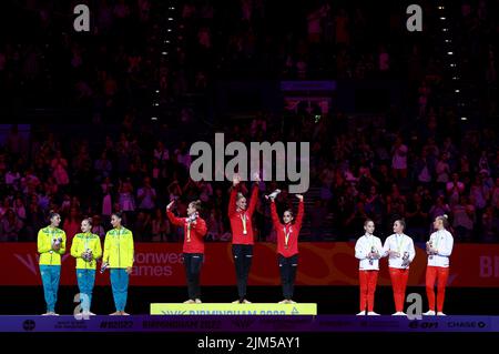 England’s Marfa Ekimova with her Gold Medal after the Individual All ...