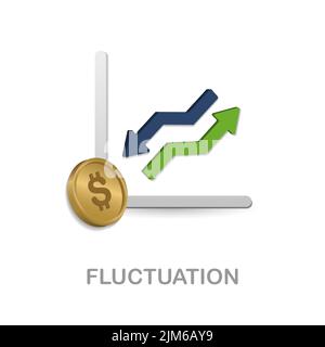 Fluctuation icon. 3d illustration from economic collection. Creative ...