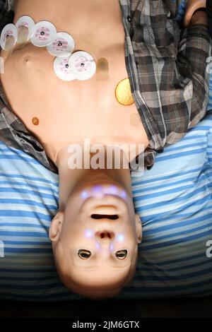 A patient simulator is seen at Odessa National Medical University. HAL patient manikin with ...