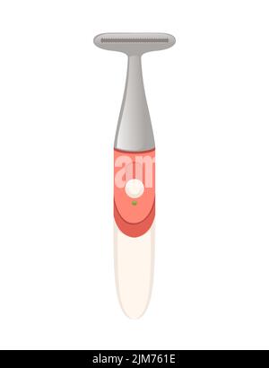 Electric pink razor cordless shaver vector illustration isolated on ...
