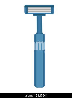Modern razor with multiple blades vector illustration isolated on white ...