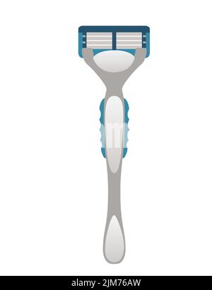 Modern razor with multiple blades vector illustration isolated on white ...