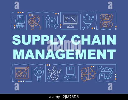 Supply chain management word concepts blue banner Stock Vector Image & Art - Alamy