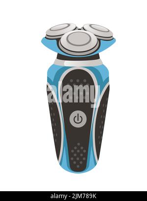 Electric razor with triple round blades cordless shaver vector ...