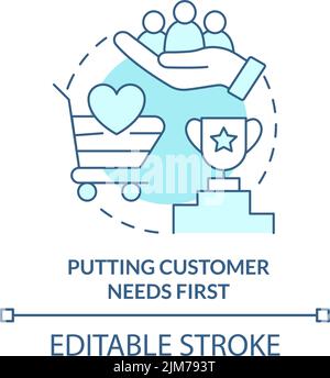 Putting customer needs first concept icon Stock Vector Image & Art - Alamy
