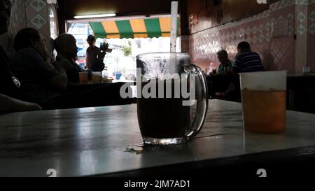 Ice Coffee with Ice Tea as a Chaser Coffee shop Chinatown Bangkok ...