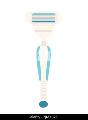 Modern razor with multiple blades vector illustration isolated on white ...