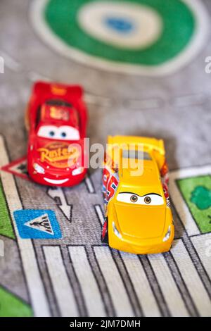 Mattel Cruz Ramirez toy model race car from the Disney Pixar Cars movie ...