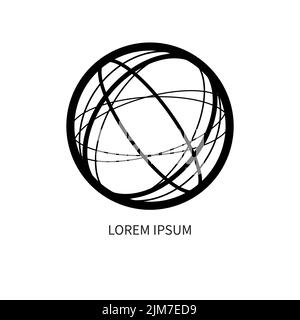 Telecommunications, communications round logo, networking icon. Earth ...