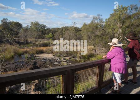 Talaroo Hot Springs produce water at around 60°C seeping into pools ...