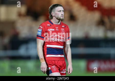 Ethan Ryan #23 of Hull KR and Rowan Milnes before the game Stock Photo ...