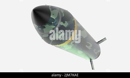 rocket missile ammo war conflict militar warhead nuclear weapon nuke 3d ...
