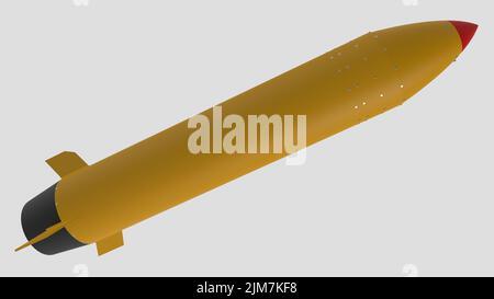 rocket missile ammo war conflict militar warhead nuclear weapon nuke 3d ...