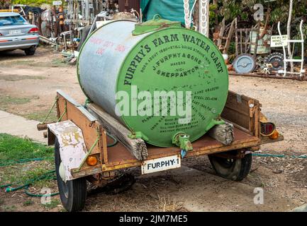The iconic Australian Furphy's Farm Water Cart Stock Photo - Alamy