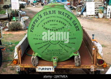 The iconic Australian Furphy's Farm Water Cart Stock Photo - Alamy