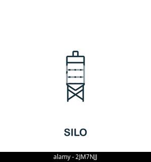 Silo icon. Monochrome simple Silo icon for templates, web design and ...